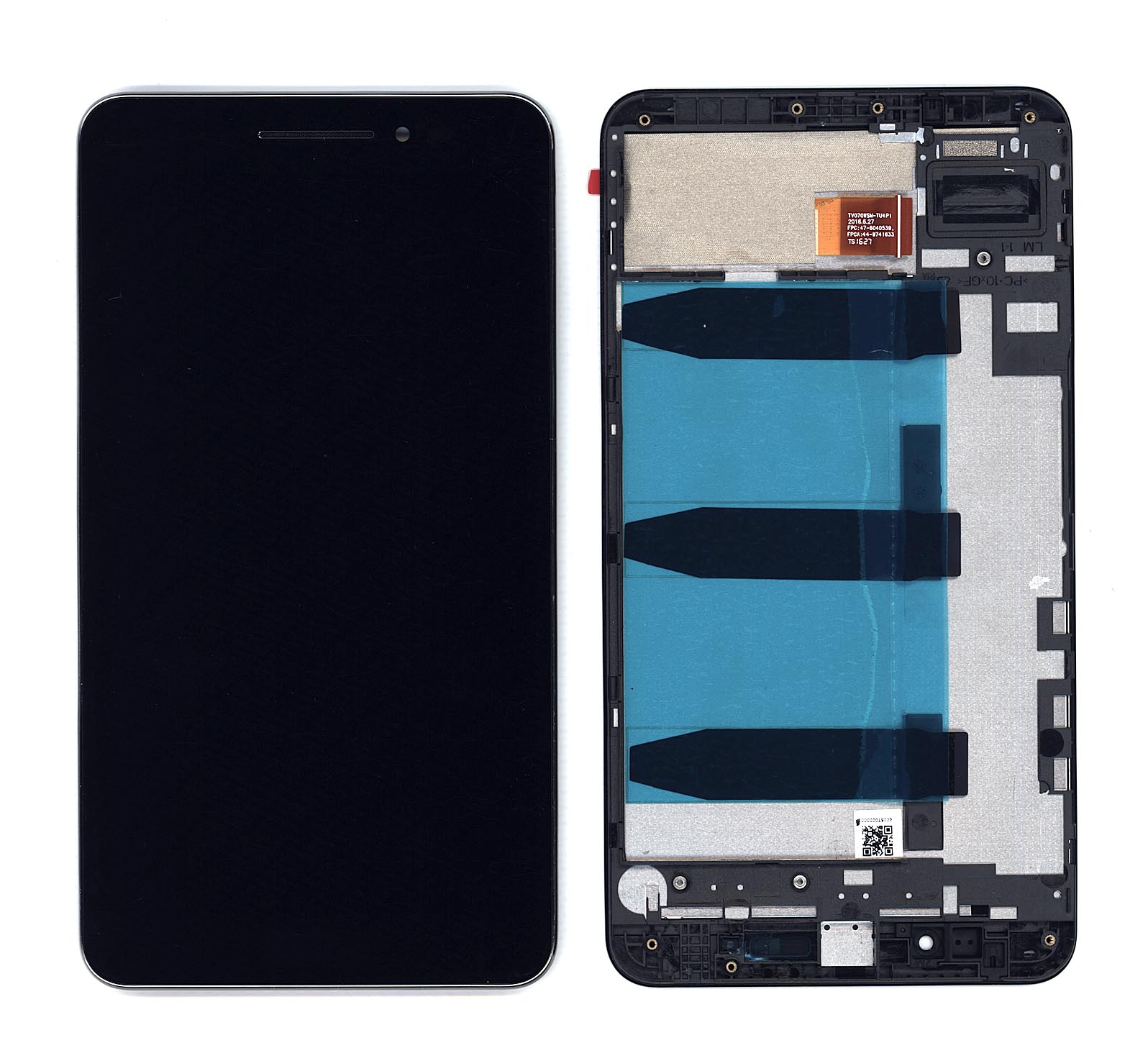 Дисплей для Asus ZenFone Go ZB690KG черный с рамкой