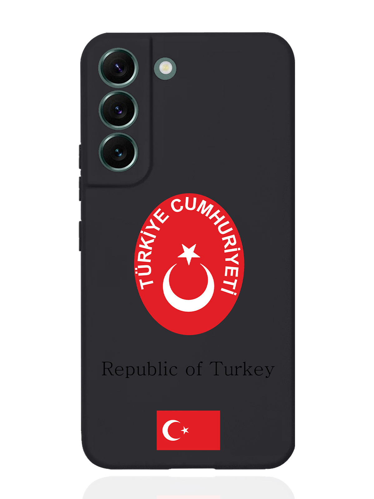 Чехол SignumCase для Samsung Galaxy S22 Герб Турции черный
