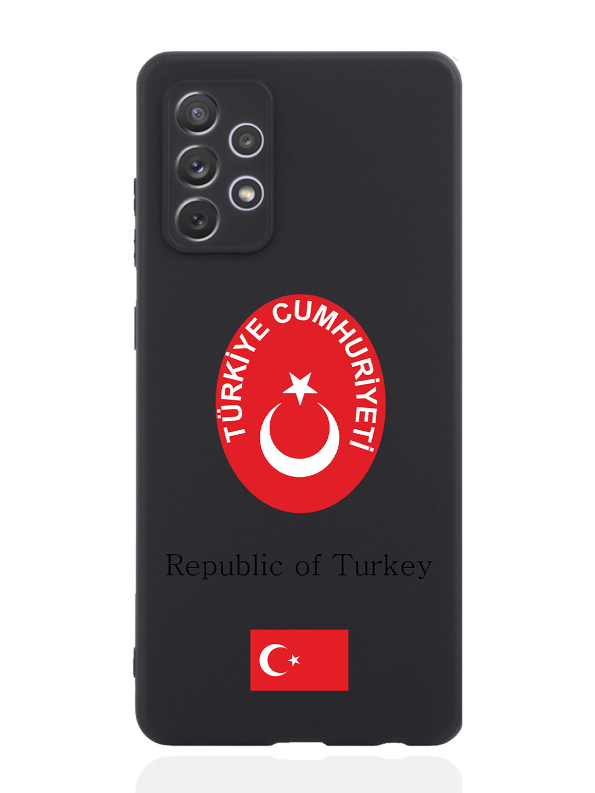 Чехол SignumCase для Samsung Galaxy A72 Герб Турции черный