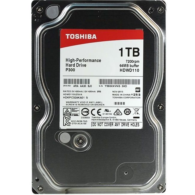 Жесткий диск Toshiba P300 1ТБ (HDWD110UZSVA)