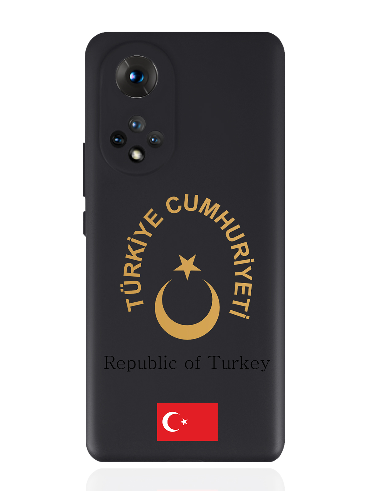 Чехол SignumCase для Honor 50 Золотой Герб Турции черный