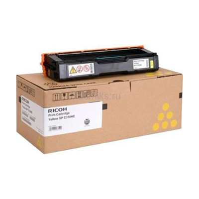 Картридж для лазерного принтера RicohSP C310HE, желтый, оригинал