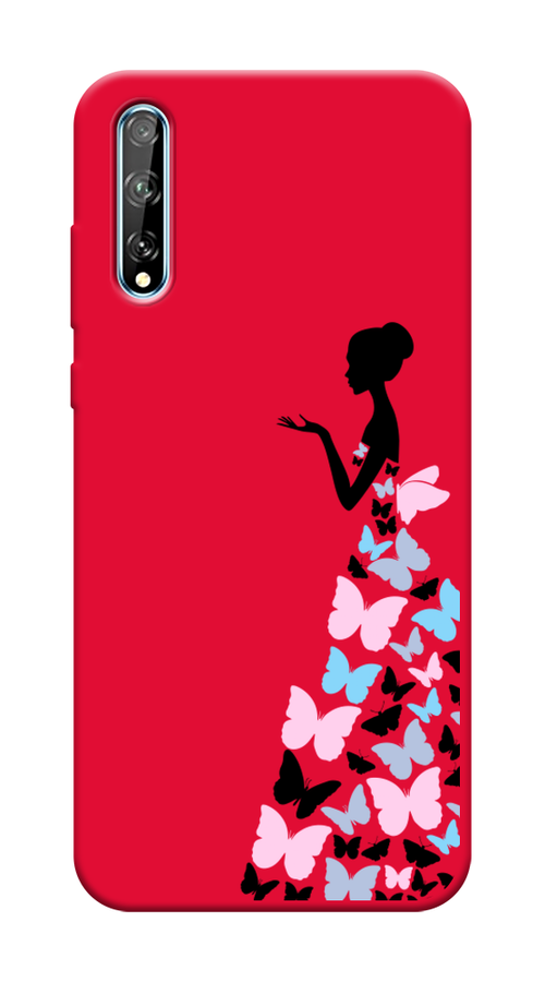 Чехол Awog  на Huawei Y8p/Huawei P Smart S "Платье из бабочек"