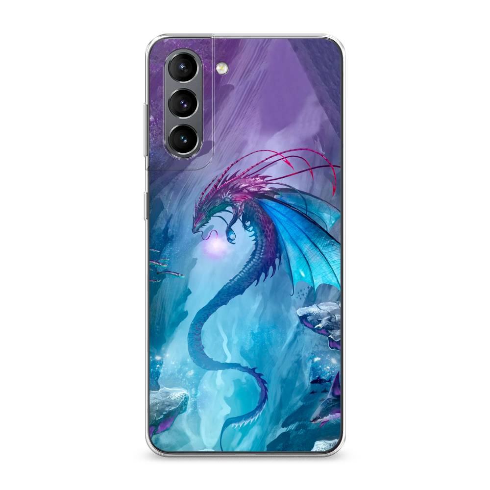 Чехол Awog на Samsung Galaxy S21 / Самсунг S21 "Водный дракон"