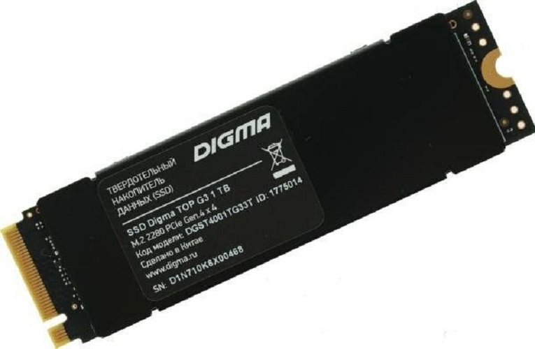 SSD накопитель DIGMA Top G3 M.2 2280 1 ТБ (DGST4001TG33T)