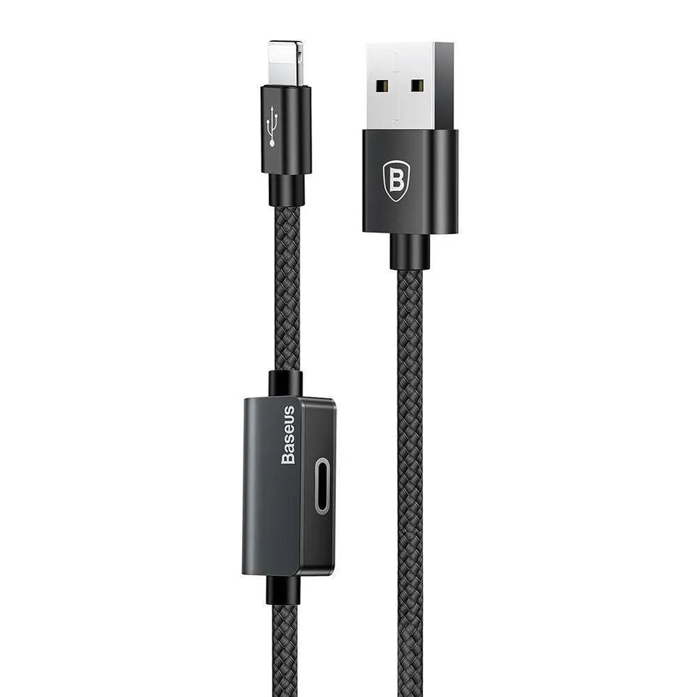 Кабель Baseus Music series USB - Lightning/Lightning 1 м, черный CALYU-01