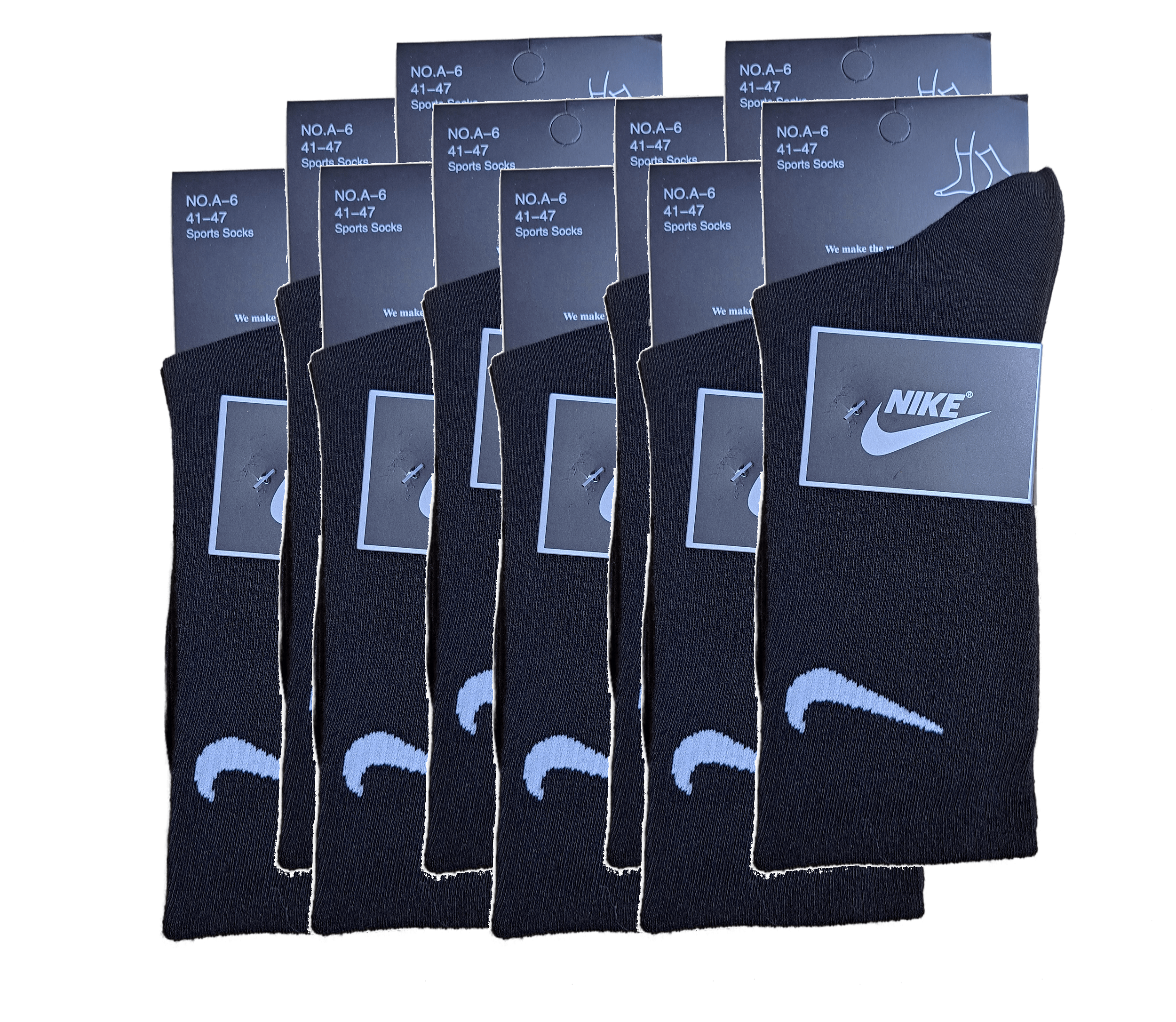 Комплект носков женских Nike NIKE-A-6_10-(Black) черных one size