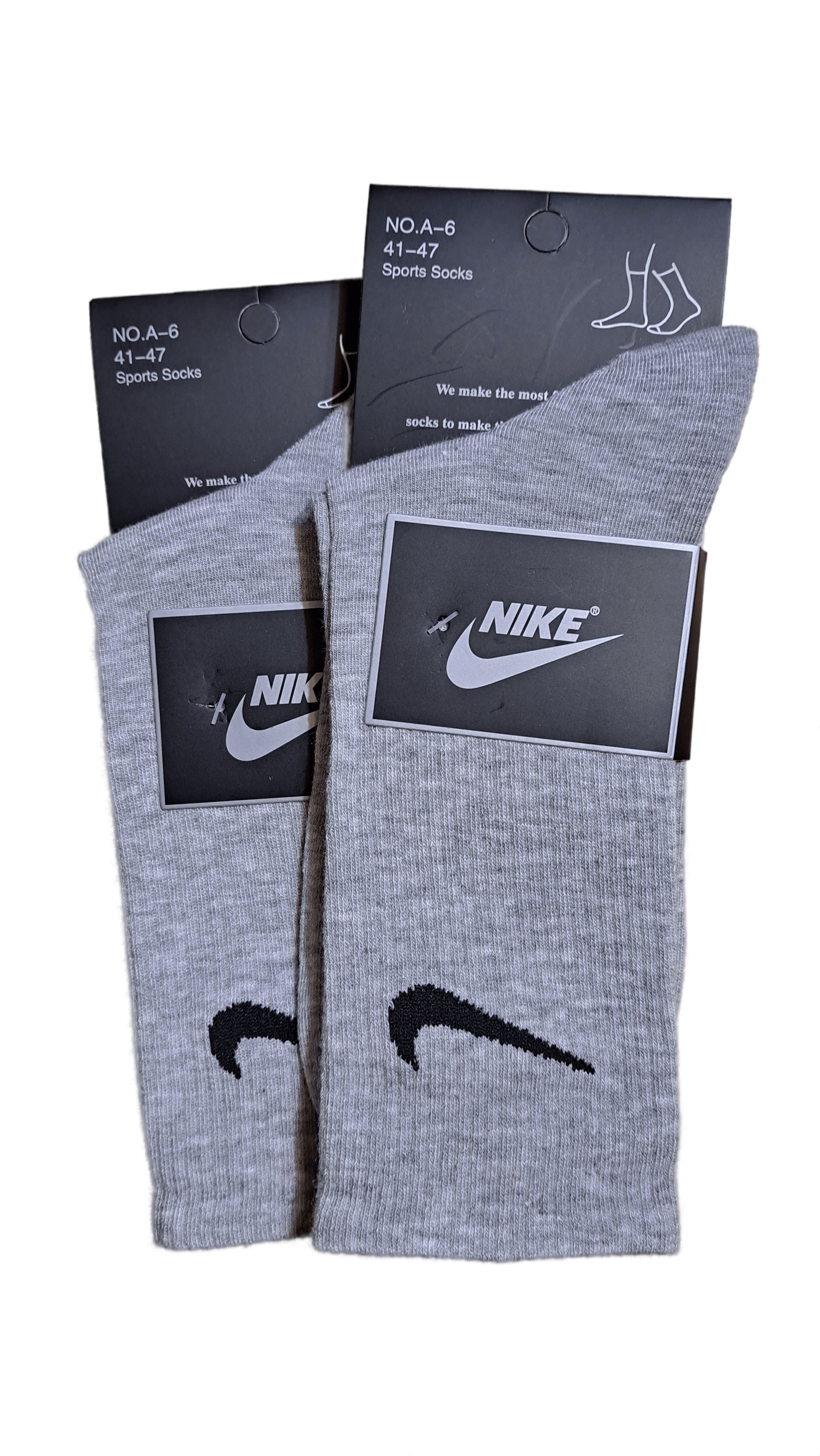 Комплект носков женских Nike NIKE-A-6__2-(Light Grey) серых one size