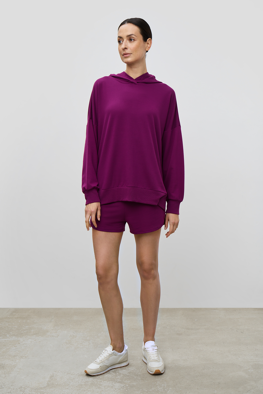 Повседневные шорты женские Baon B3223019 фиолетовые XL