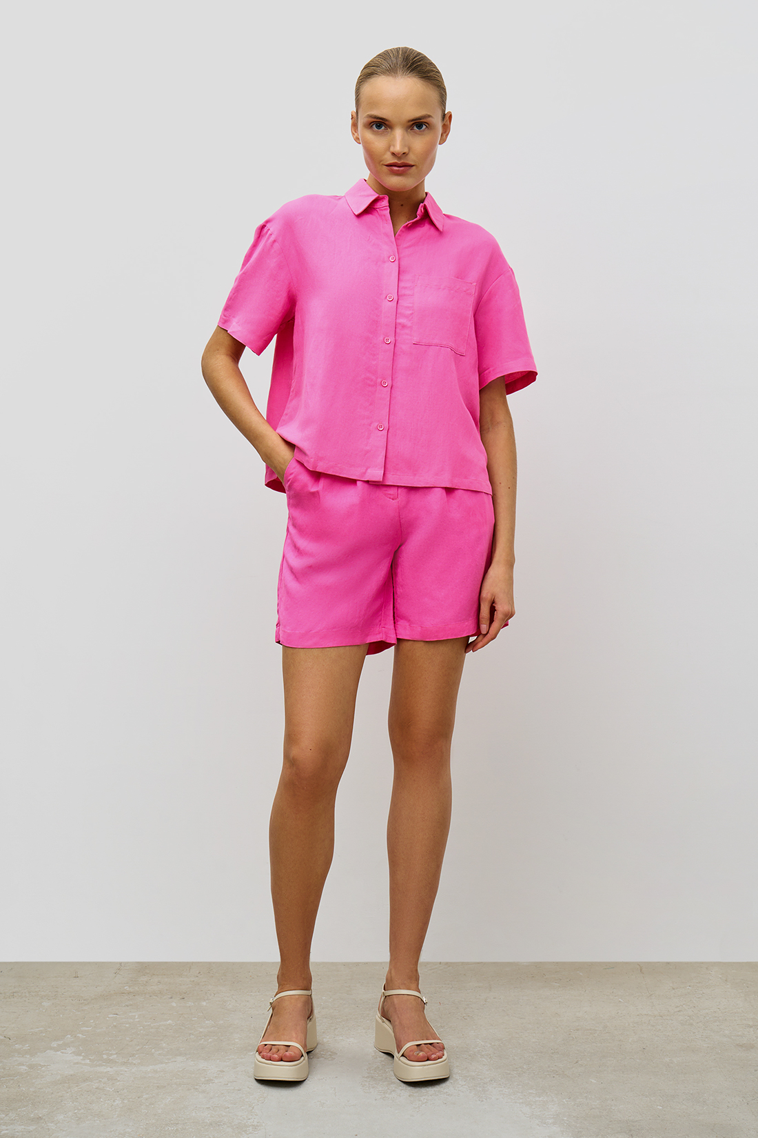 Повседневные шорты женские Baon B3223020 розовые XL