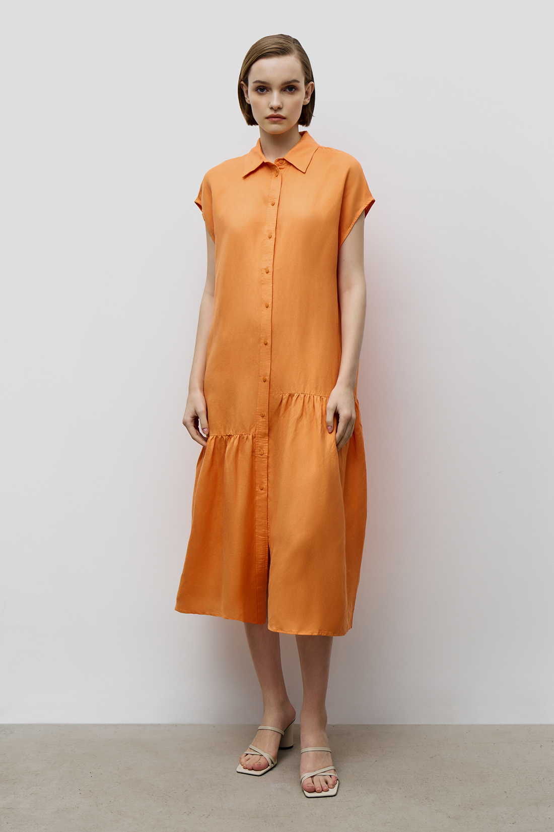 Платье женское Baon B4523025 оранжевое L