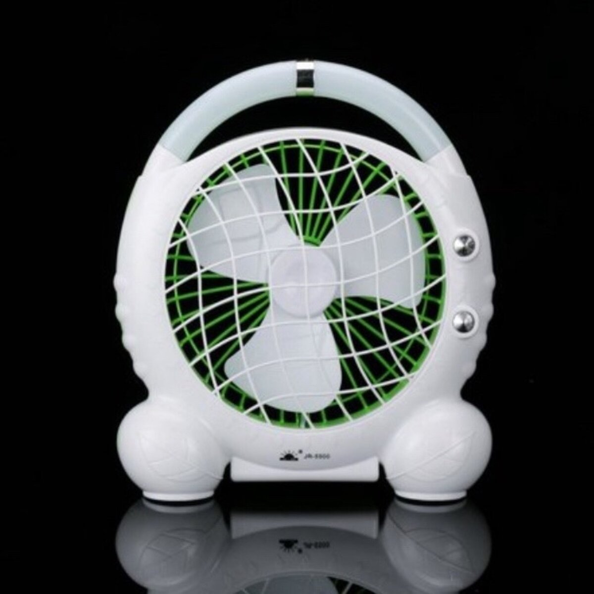 Вентилятор настольный NoBrand JR-5500 белый, зеленый