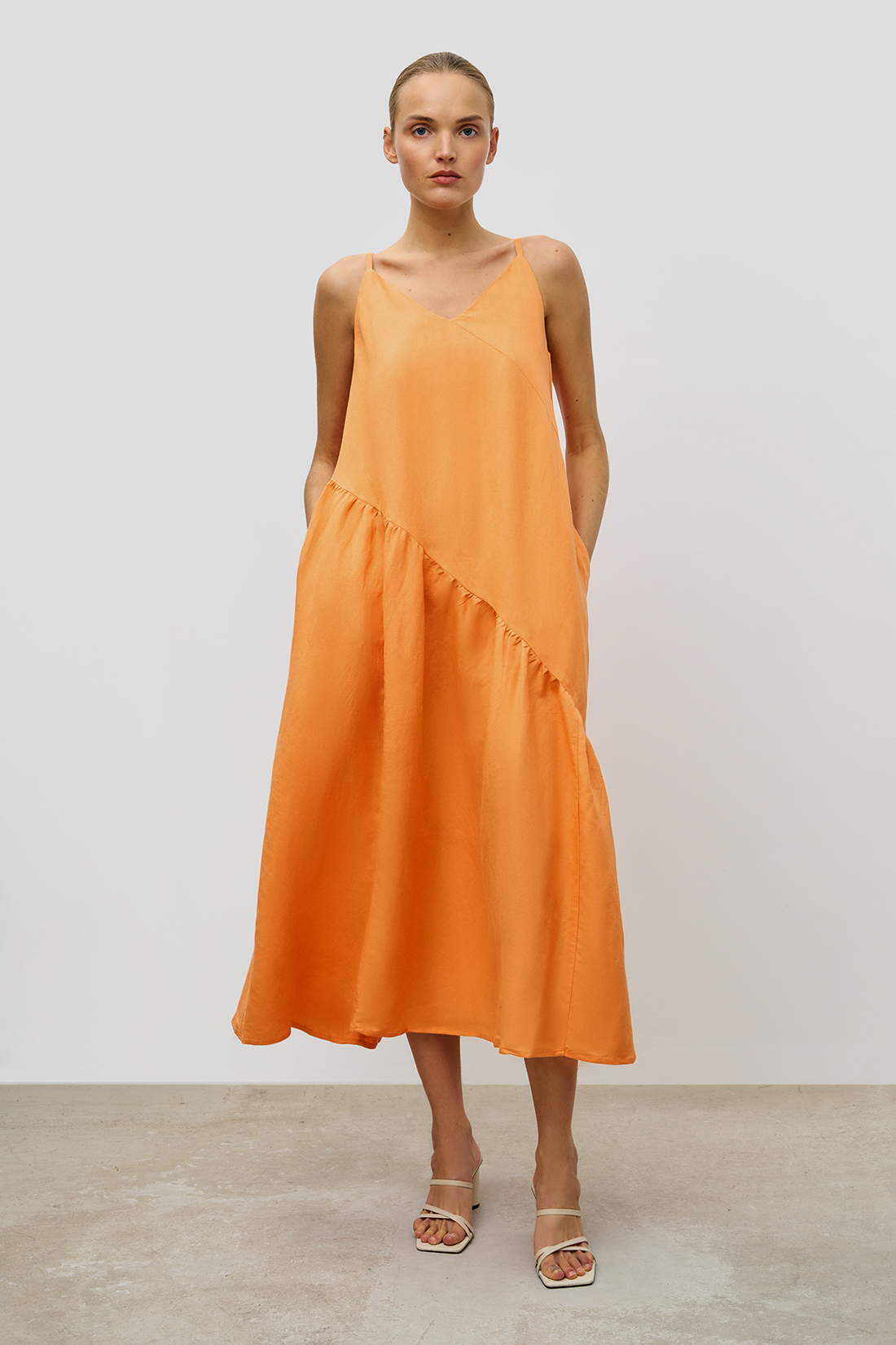 Платье женское Baon B4623002 оранжевое L