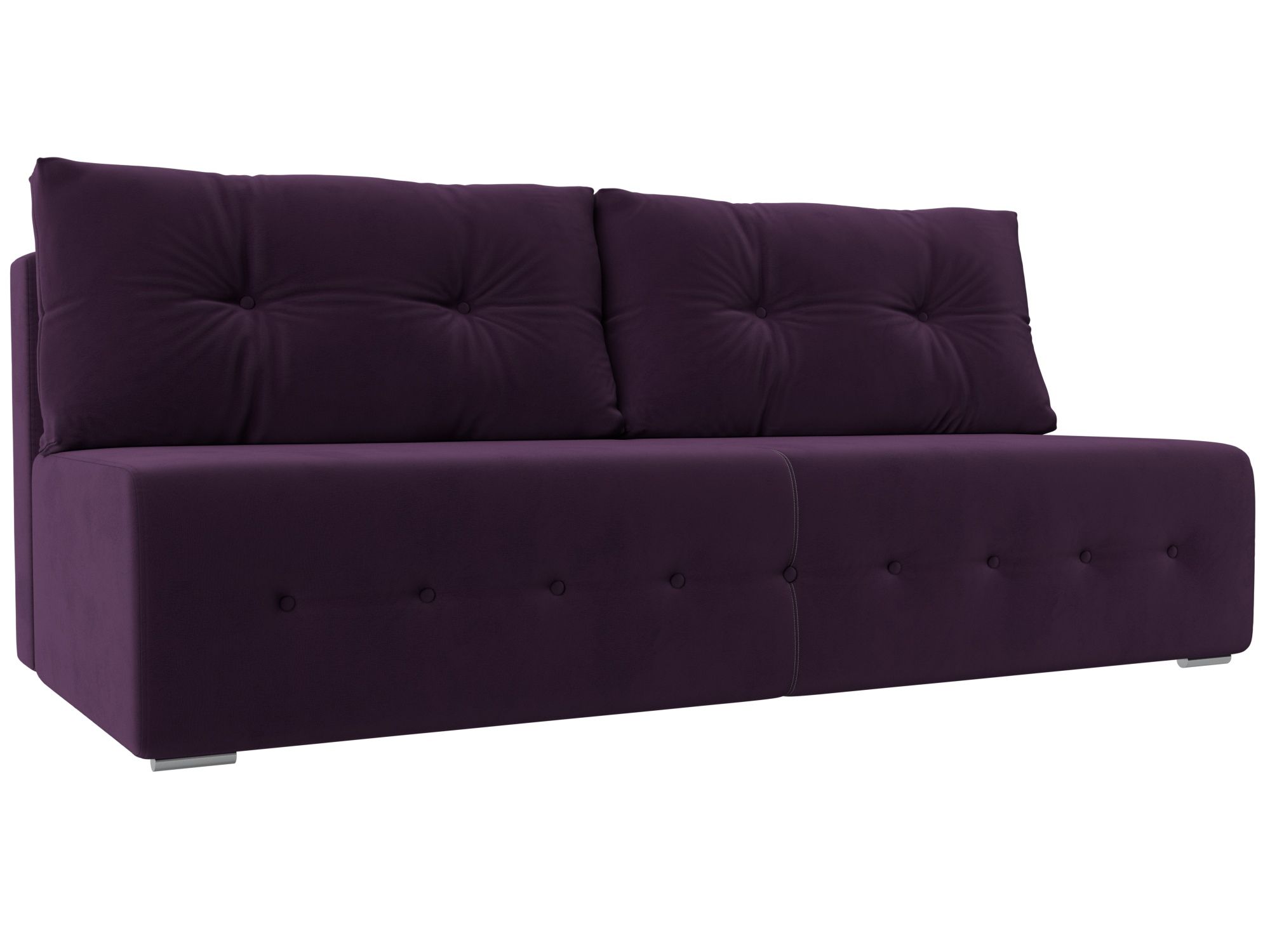 Прямой диван Лондон велюр фиолетовый