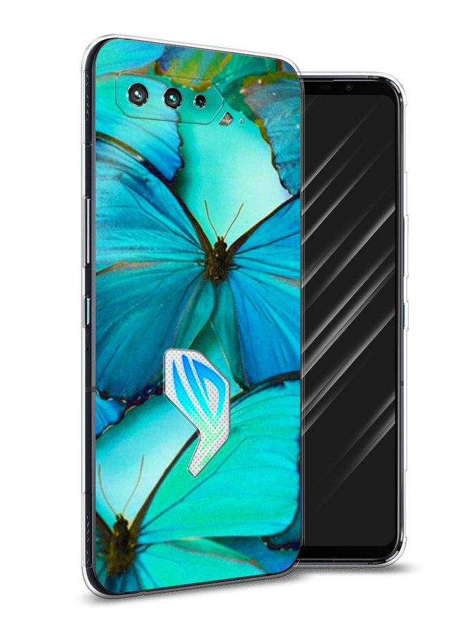 Чехол Awog  на Asus ROG Phone 5S "Неоновые бабочки"