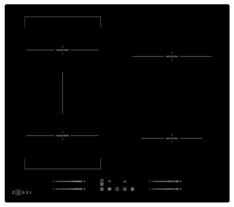Встраиваемая варочная панель индукционная ZUGEL ZIH618B черная