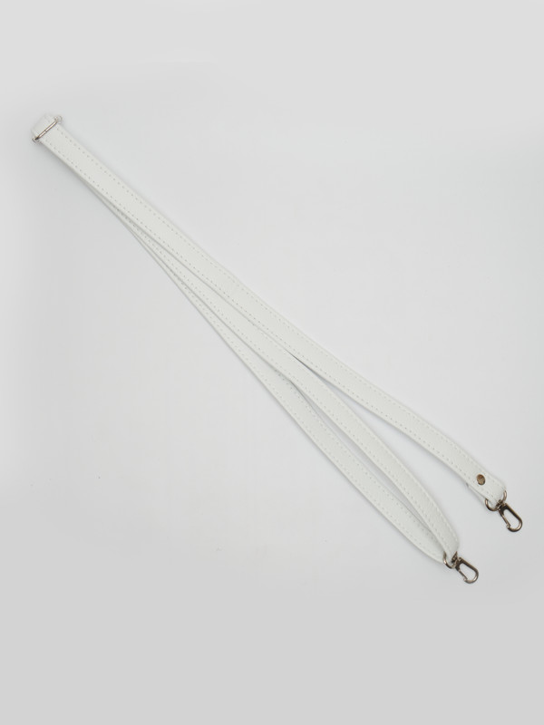 Ремень для сумки женский Ofta Leather strap белый, 140х2х0,3 см