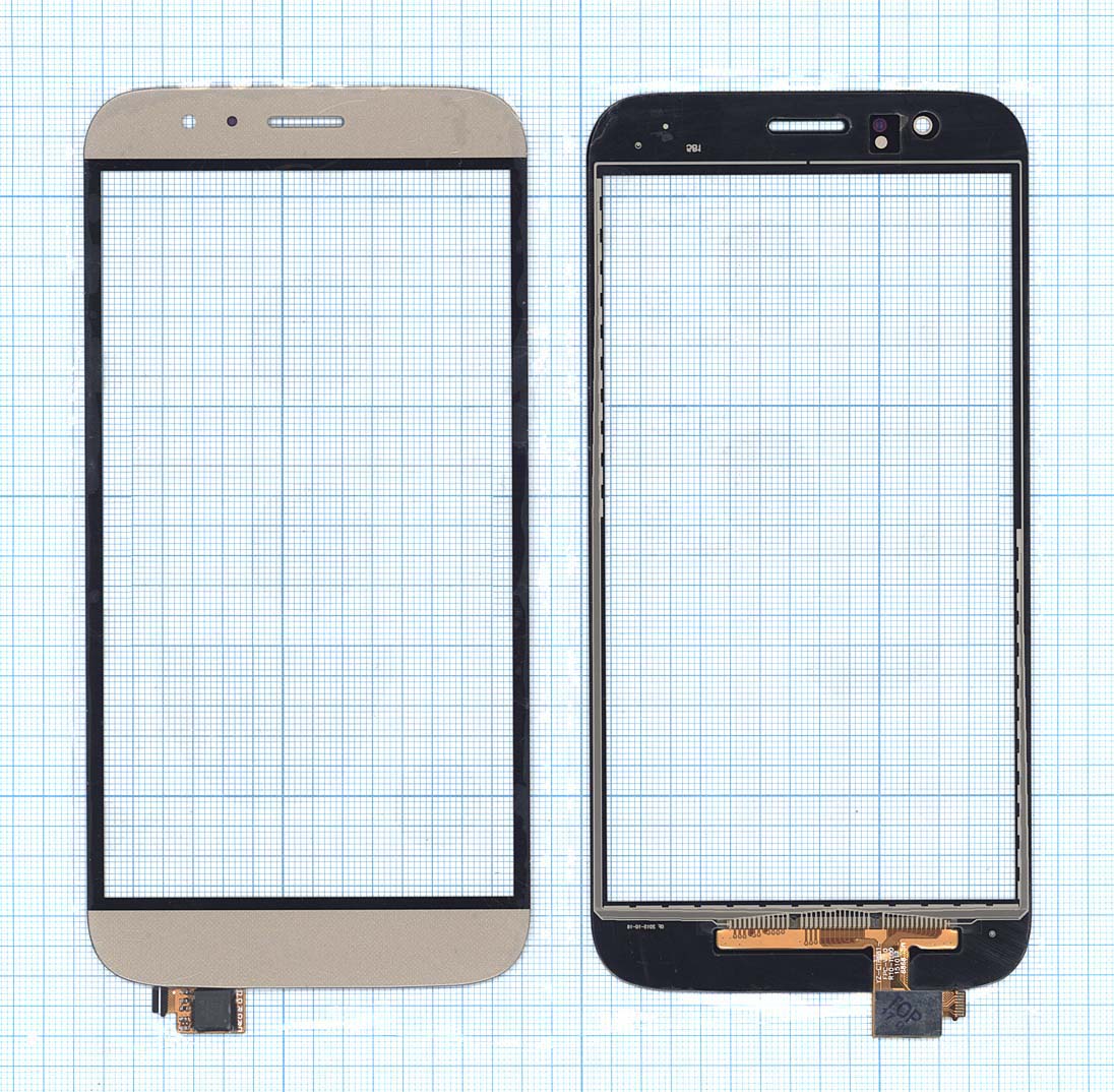 Сенсорное стекло (тачскрин) для Huawei G7 Plus золотое