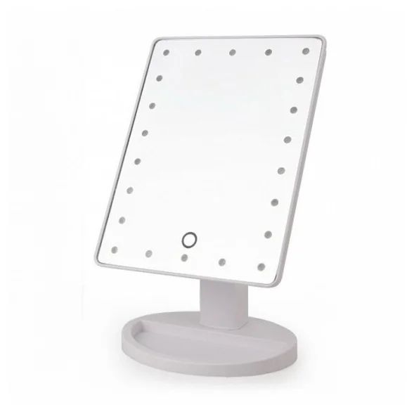 Косметическое зеркало настольное с подсветкой LARGE LED MIRROR Белый
