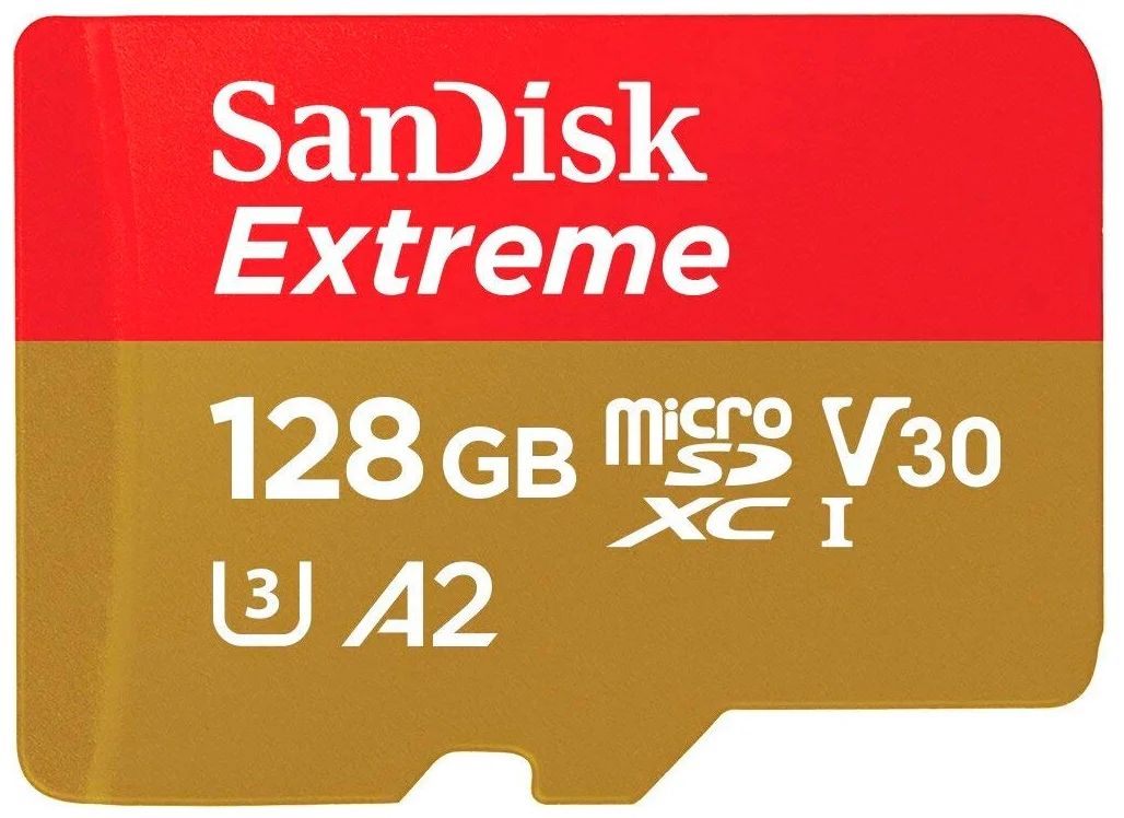 Карта памяти Sandisk SDSQXAA-128G microSDXC, extreme, 128Gb