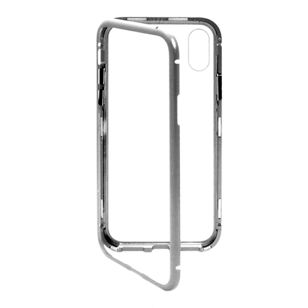 Чехол для IPhone XS Max магнитный 360°, серебро