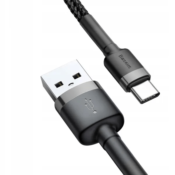 Кабель Baseus USB Type-С 3M 2A Cafule Cable черный CATKLF-UG1