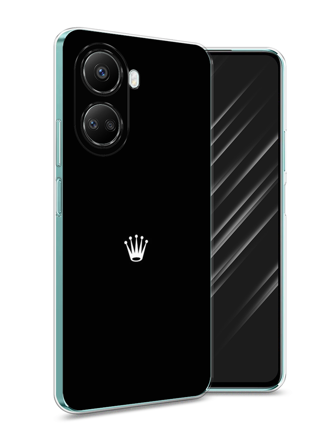 Чехол Awog на Huawei nova 10 SE "Белая корона для черном фоне"