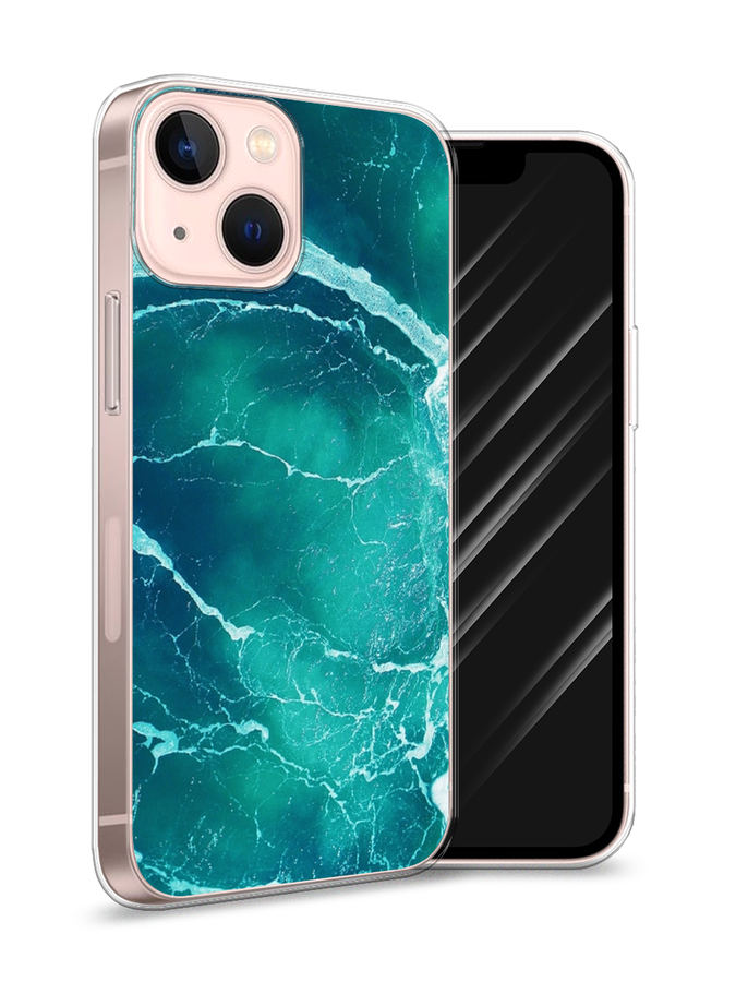 Чехол Awog на Apple iPhone 13 mini / Айфон 13 mini "Изумрудный океан"