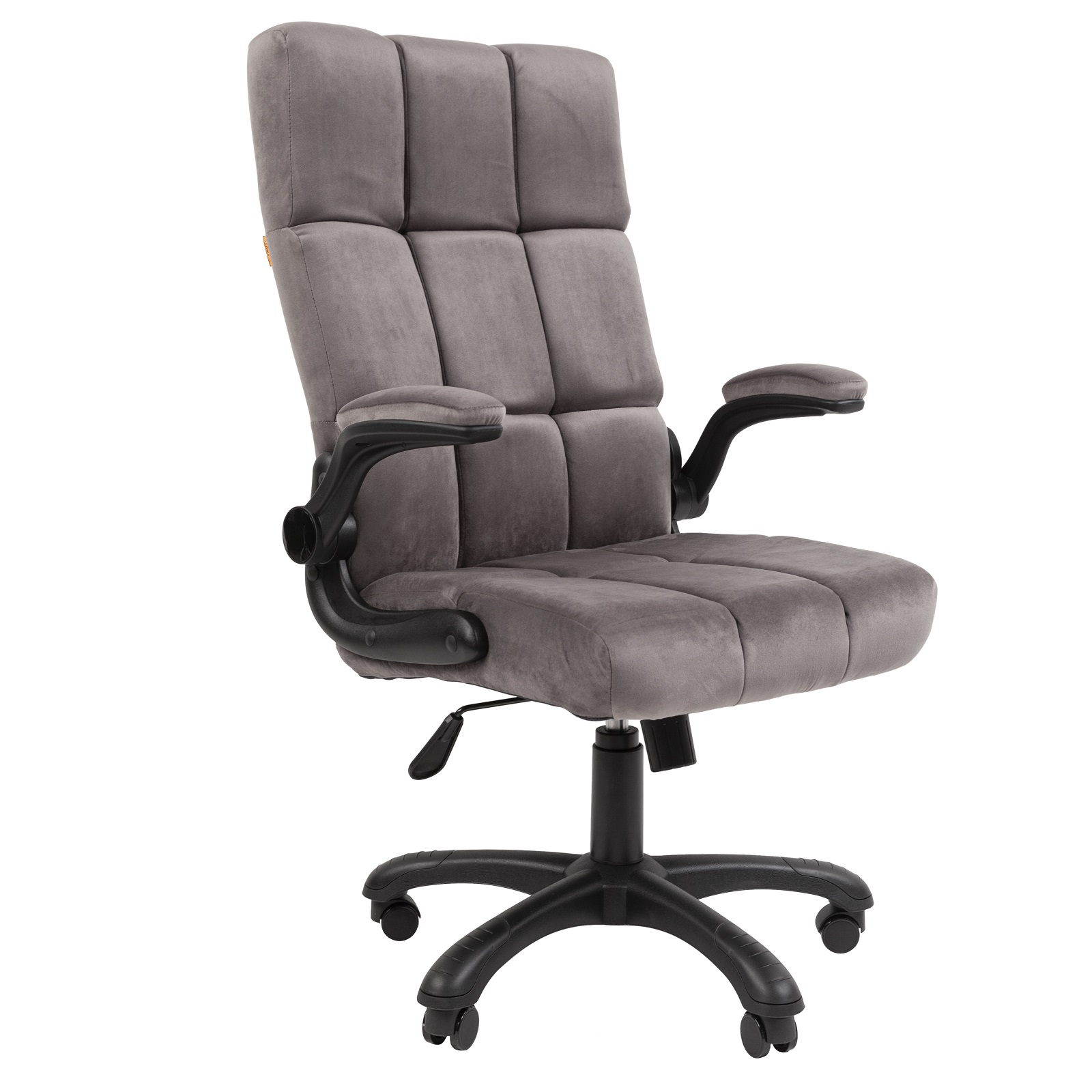 Компьютерное кресло Chairman Home 444 велюр, серый, с откидными подлокотниками