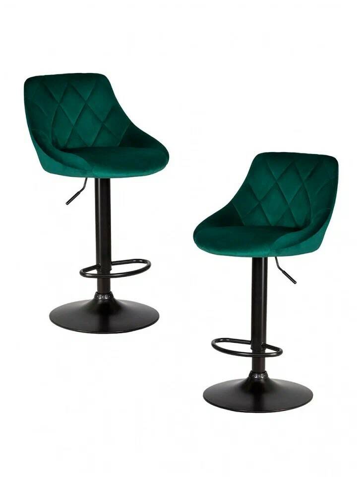 Барный стул DOBRIN, черный/зеленый