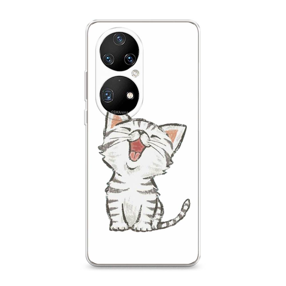 Чехол Awog  на Huawei P50 Pro "Котенок рисованный"