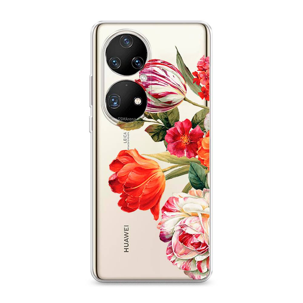 Чехол Awog  на Huawei P50 Pro "Весенний букет"