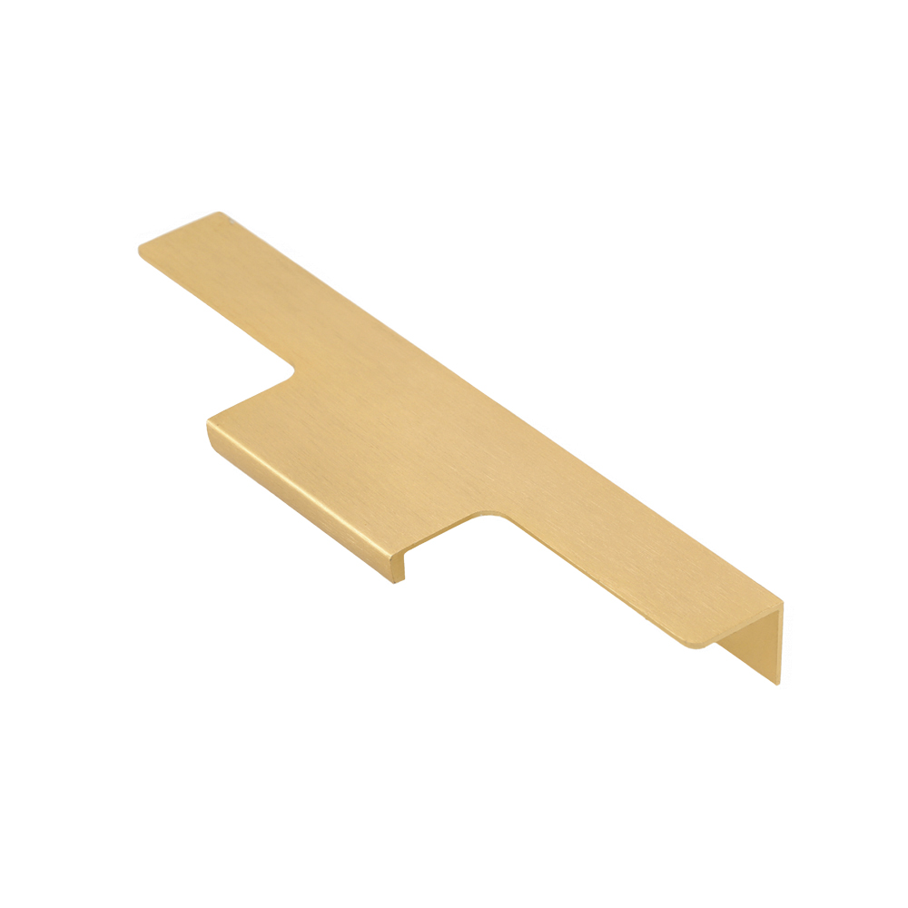 Торцевая мебельная ручка LIND C=128 мм золото брашированное