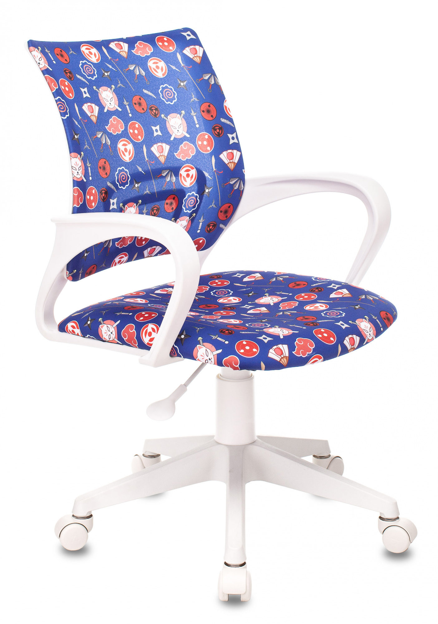 Кресло детское Бюрократ KD-W4 синий аниме крестовина пластик белый