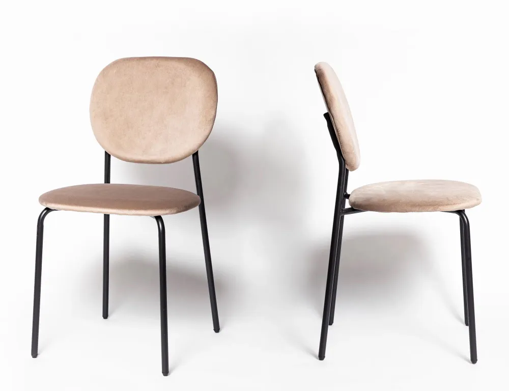 Комплект из 2-х стульев для кухни Ла Рум С-101-V, темно-бежевый велюр