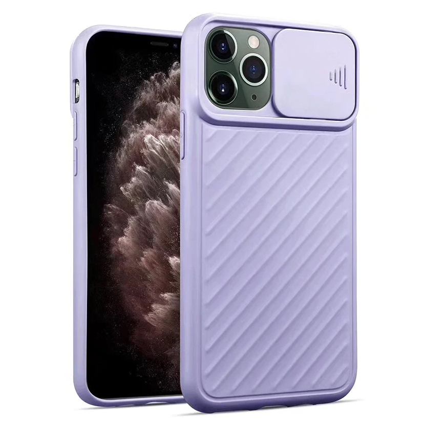 Чехол силиконовый для iPhone SE 2020 / 7 / 8 с защитой для камеры фиолетовый