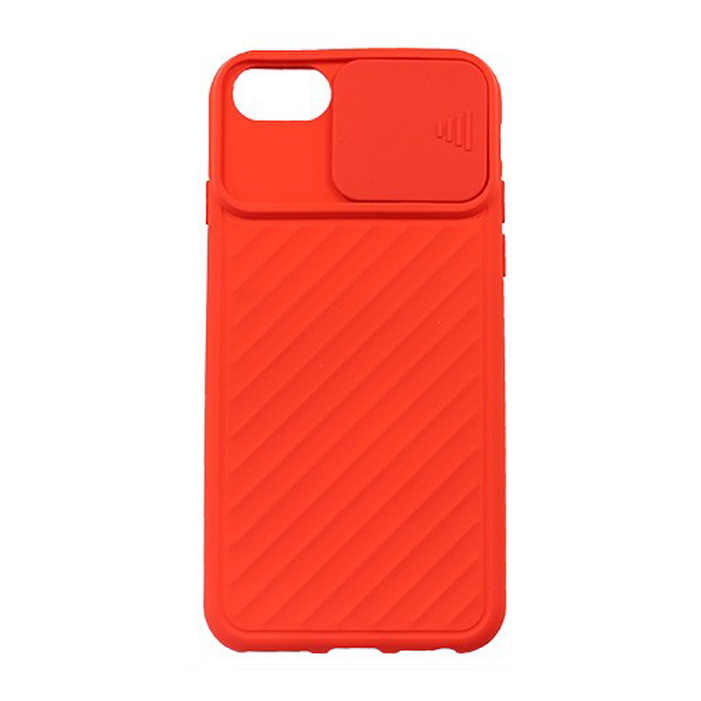 Чехол силиконовый для iPhone SE 2020 / 7 / 8 с защитой для камеры красный