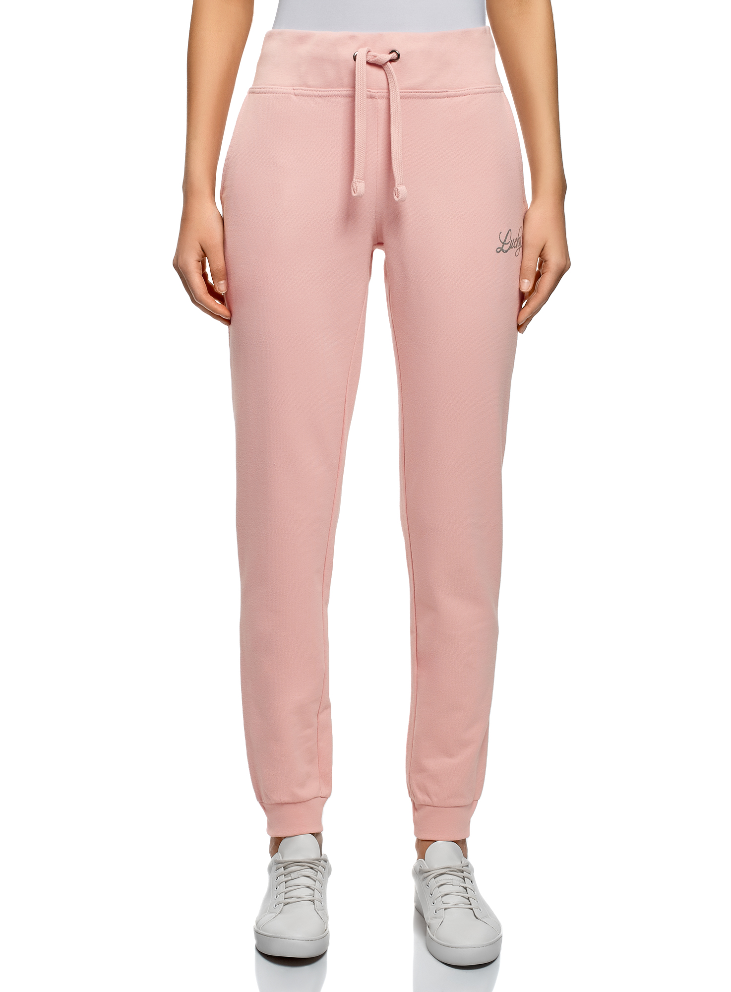 Спортивные брюки женские oodji 16700030-20 розовые 2XS