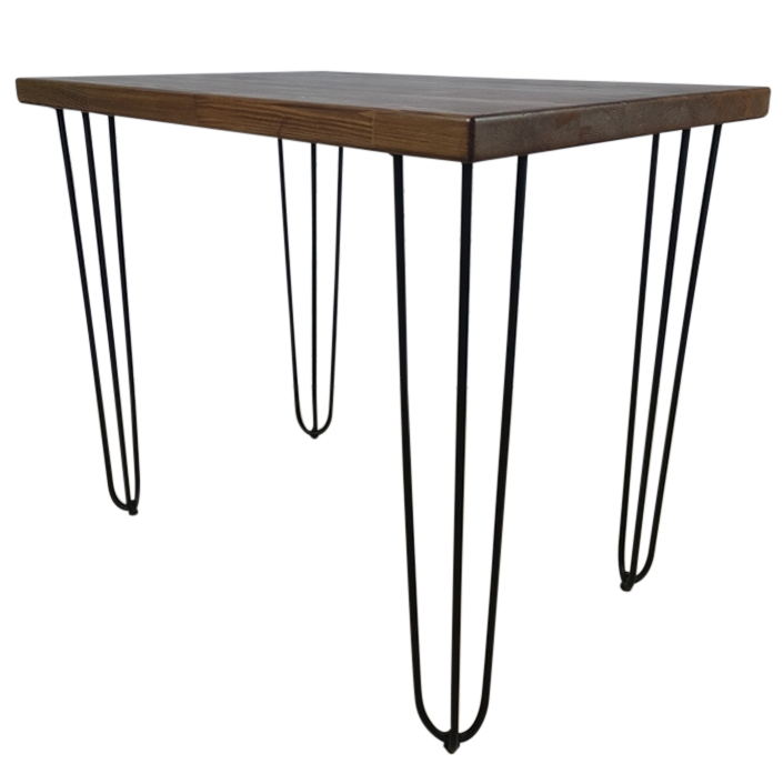 Стол обеденный Solarius Loft из массива сосны, на шпильках, 110х60 см, цвет темный дуб