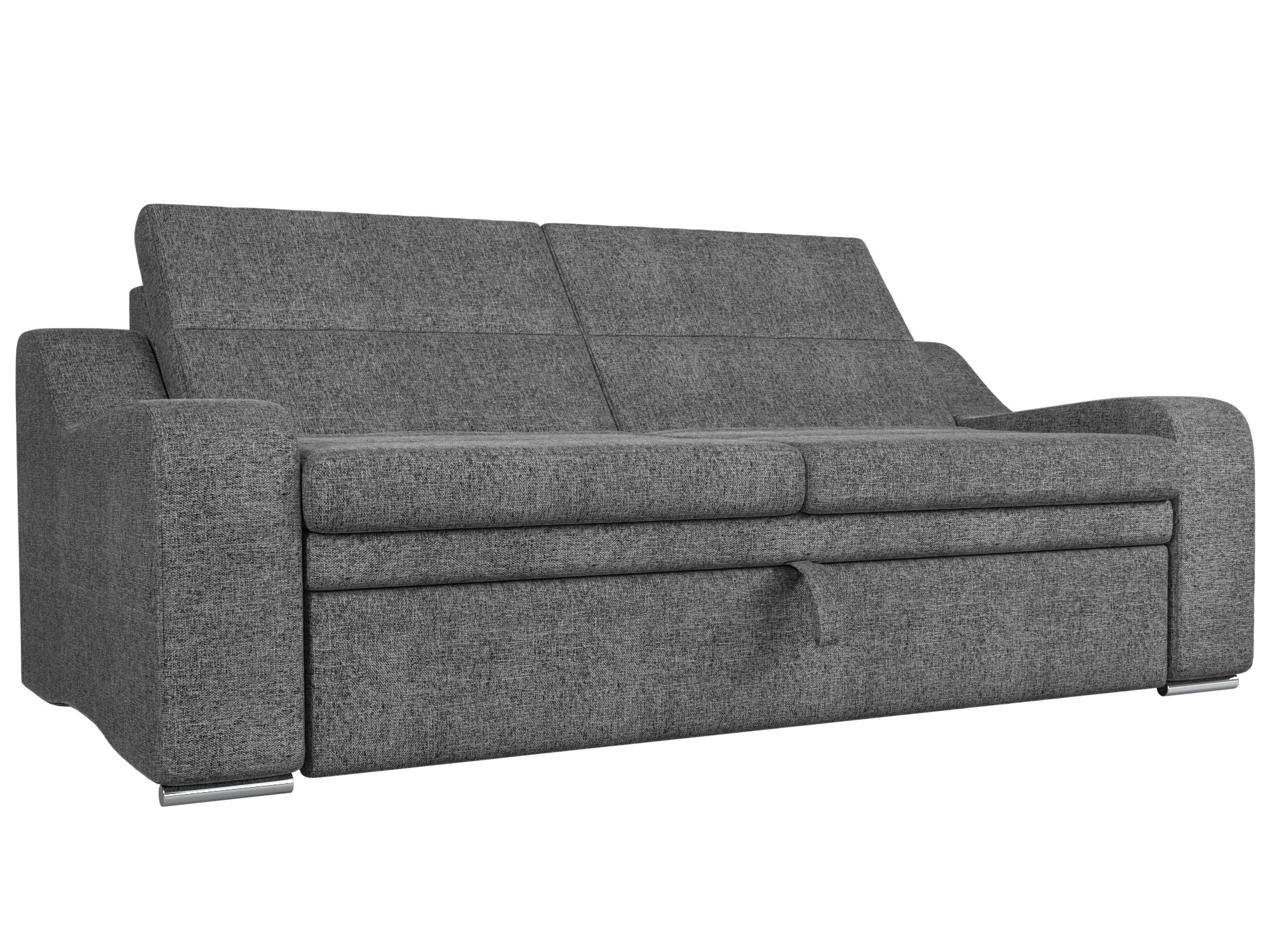 Прямой диван Медиус рогожка серый