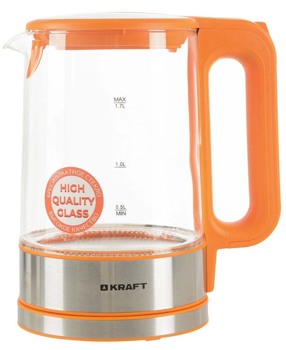Чайник электрический KRAFT KF-KG1708OR 1.7 л оранжевый