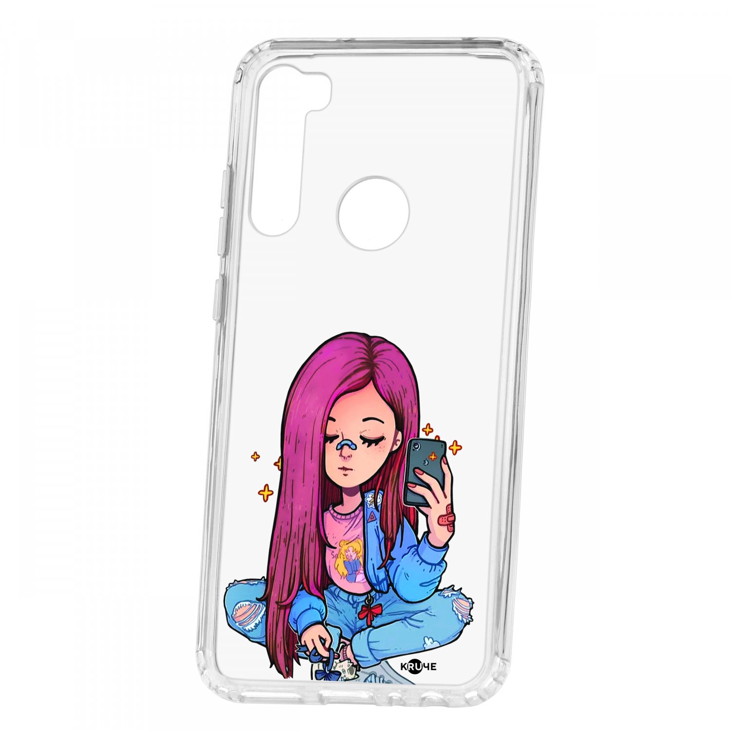 Чехол для Xiaomi Redmi Note 8T КRUЧЕ Print Pink Hair