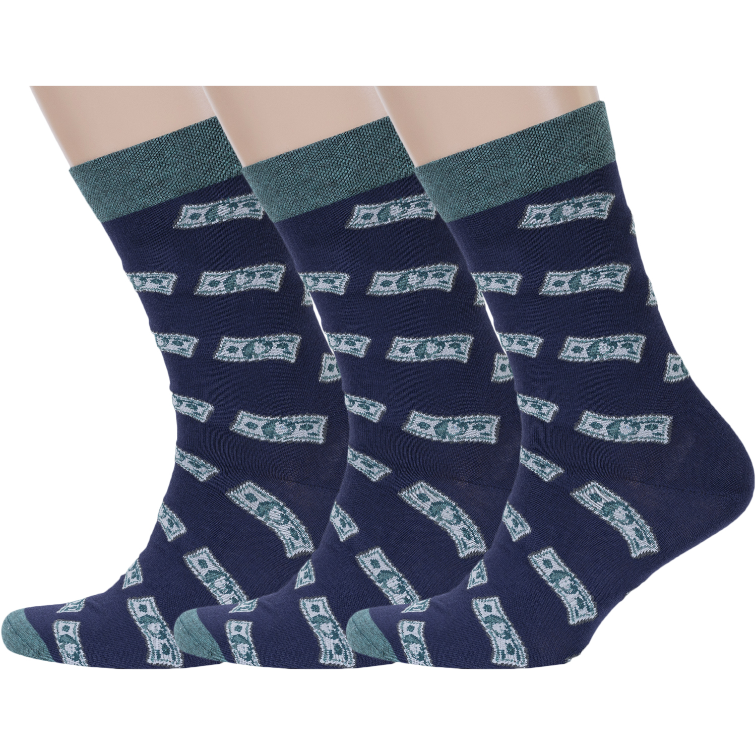 Комплект носков мужских Красная Ветка 3-С-13М синих; зеленых 25