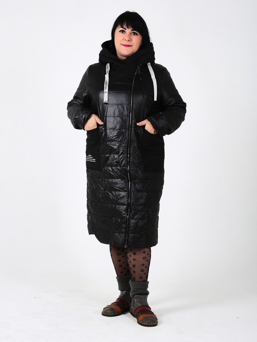 Пальто женское Daigan 91016-N черное 56 RU
