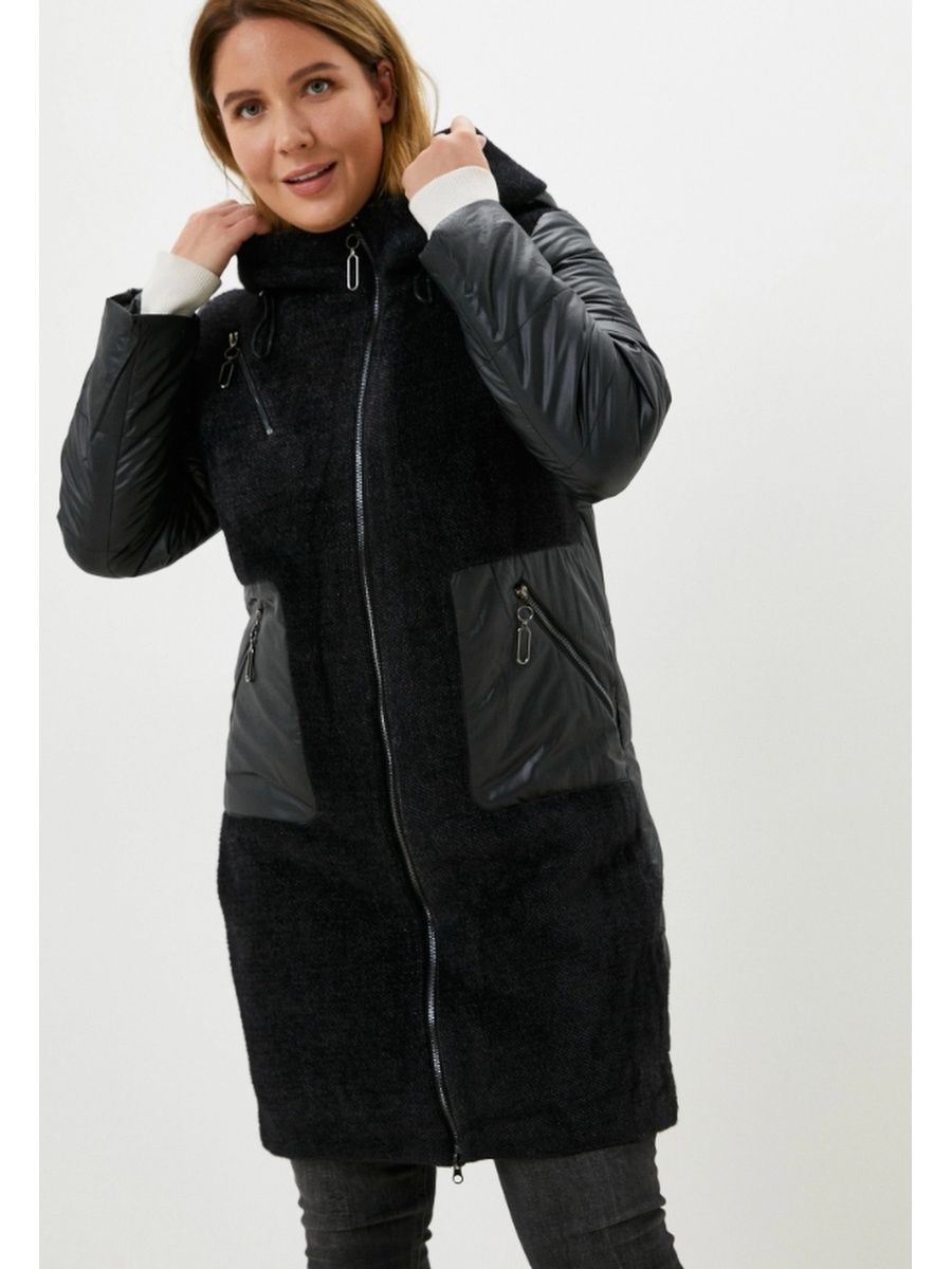 Пальто женское Daigan 91028-N черное 46 RU