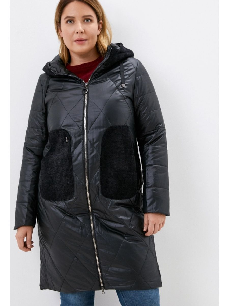 Пальто женское Daigan 91056-N черное 46 RU