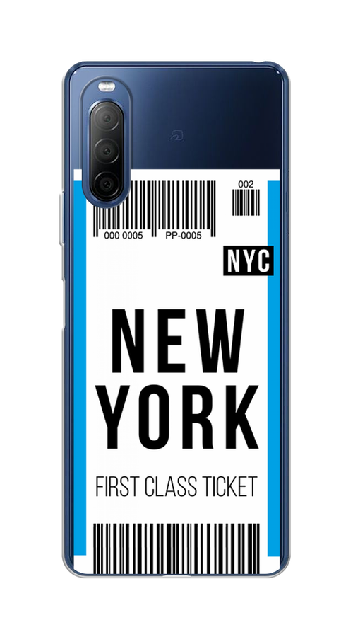 Чехол на Sony Xperia 10 II "Билет в Нью-Йорк"