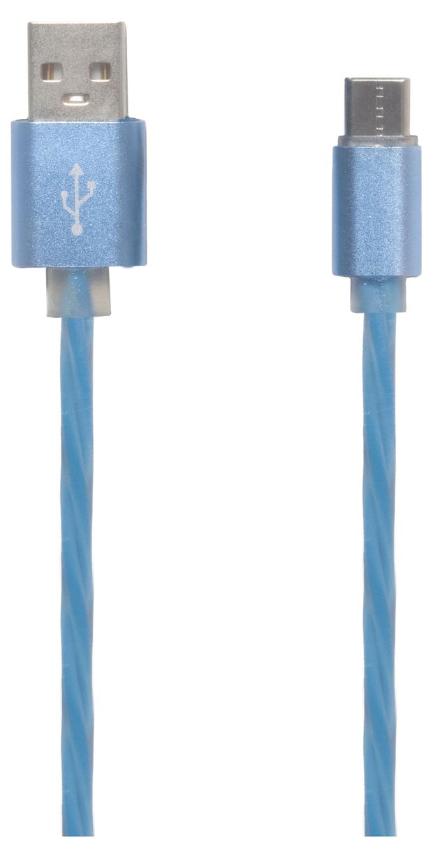 Кабель Liberty Project USB micro косичка Blue 1 м