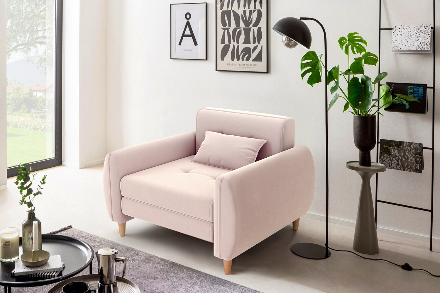 Раскладное кресло Алито Твикс, нежно-розовый
