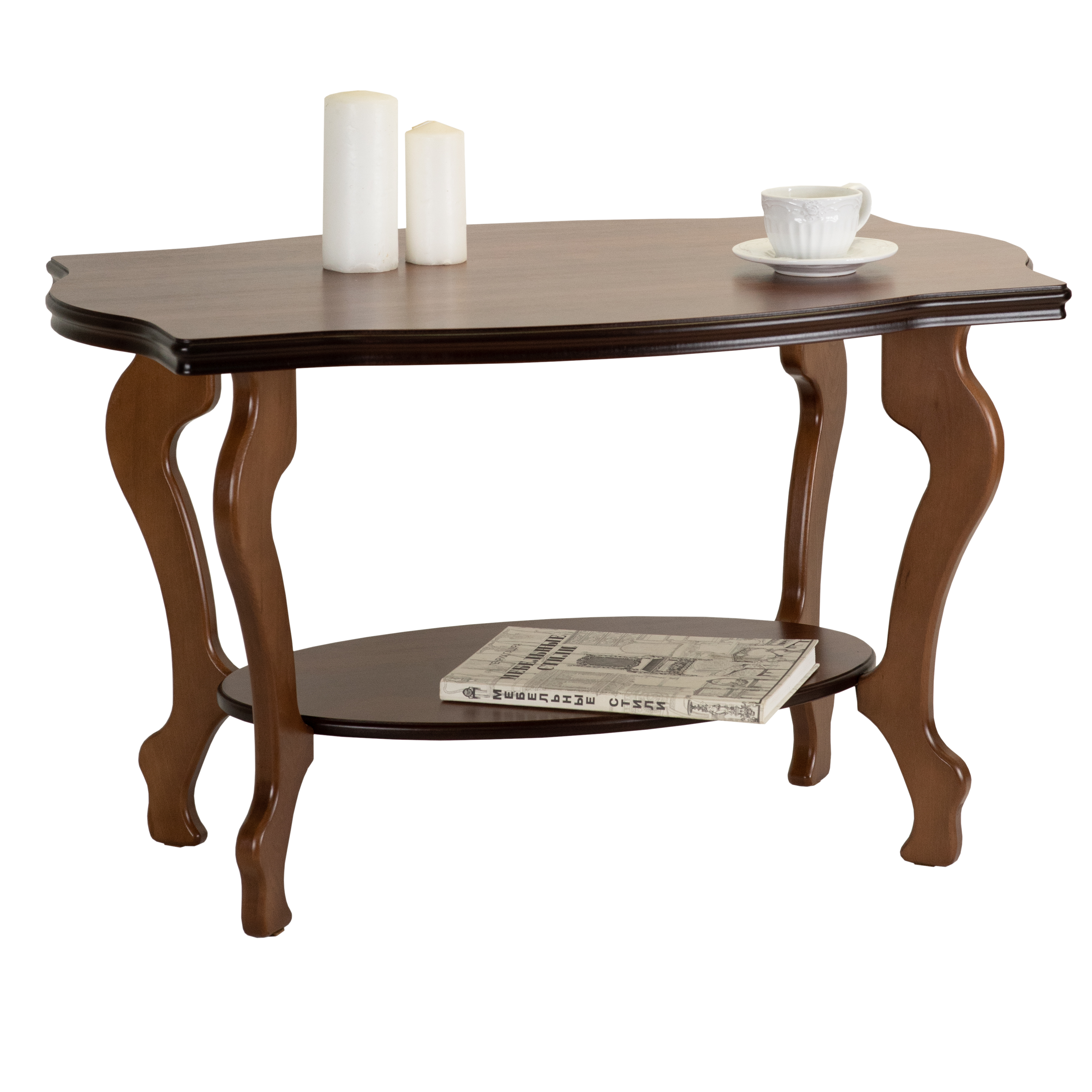 Журнальный столик Мебелик Берже 1 190 94х60х56 см, средне-коричневый